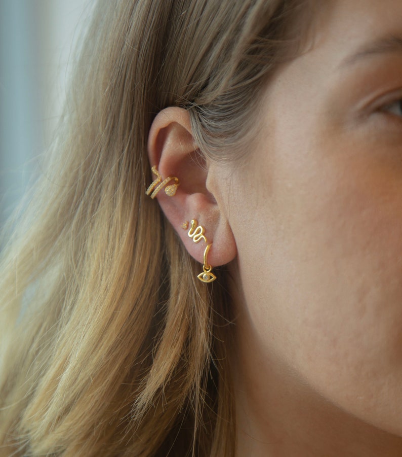 Cz Snake Ear Cuff Serpent Ear Cuff Minimal Ear Cuff | Etsy