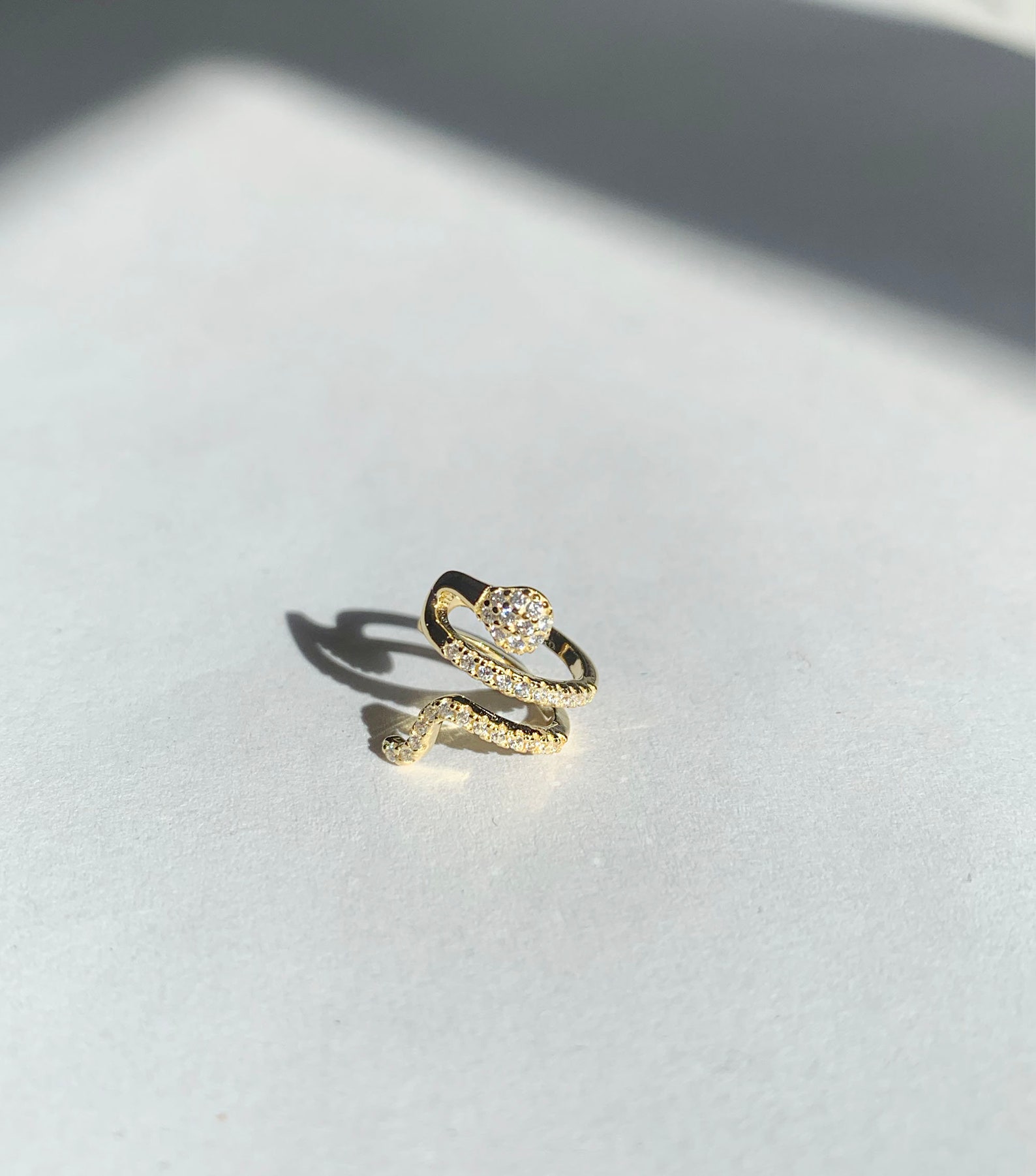 Cz Snake Ear Cuff Serpent Ear Cuff Minimal Ear Cuff | Etsy