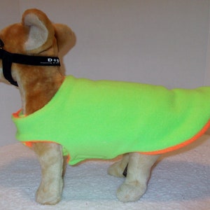 Four Neon Color Choices Double Fleece Winter Dog Coat With 3M ...