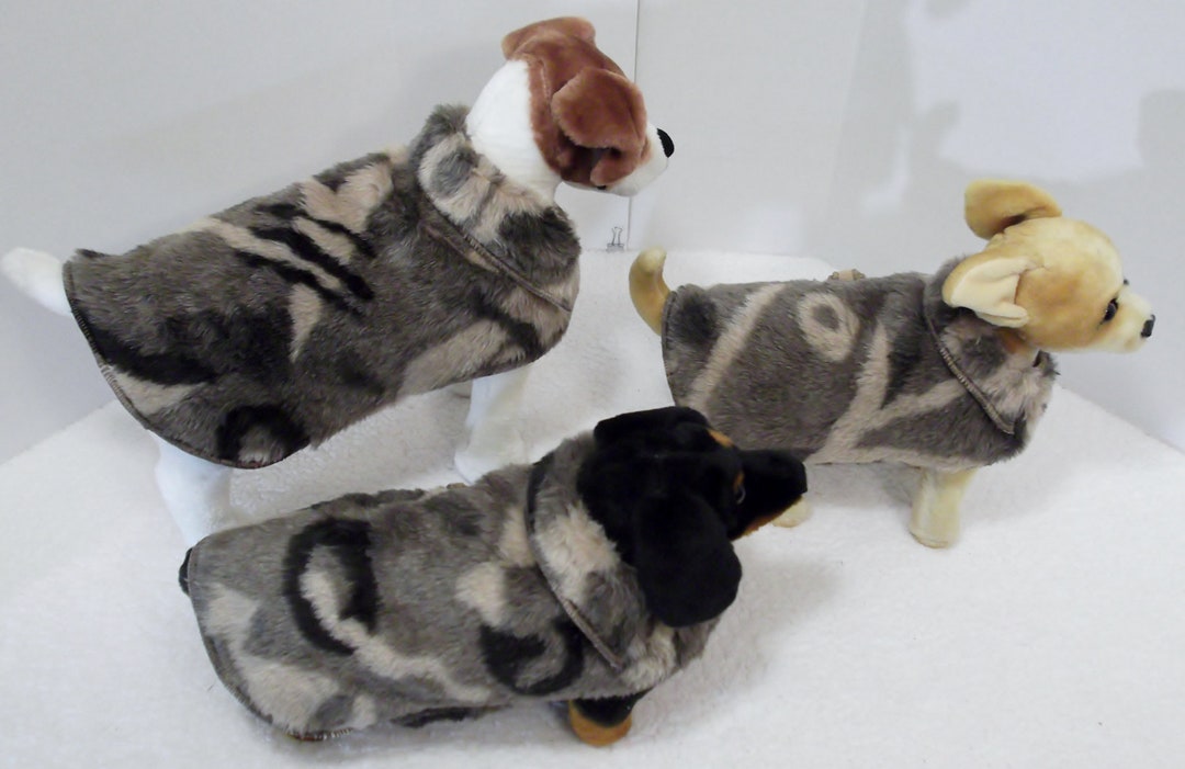 Ltd Ed Faux Fur Winter Dog Coat With 3M Thinsulate, Little Dog Back ...