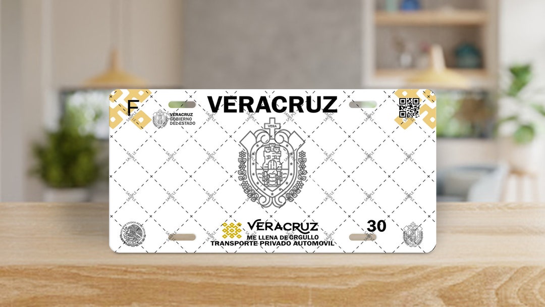 License Plate - Veracruz V2 - PNG FILE ONLY - Etsy