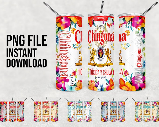 Chingona Toxica Y Chula Multicolor Floral 5th Version, PNG FILE ONLY ...