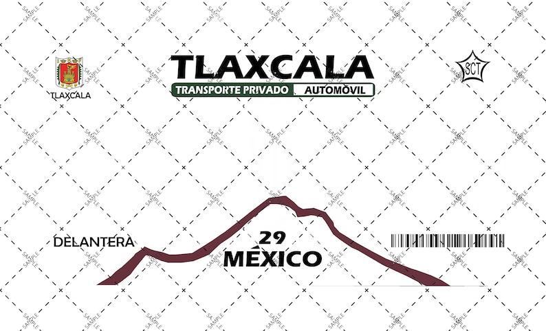 License Plate Tlaxcala V2 PNG FILE ONLY - Etsy