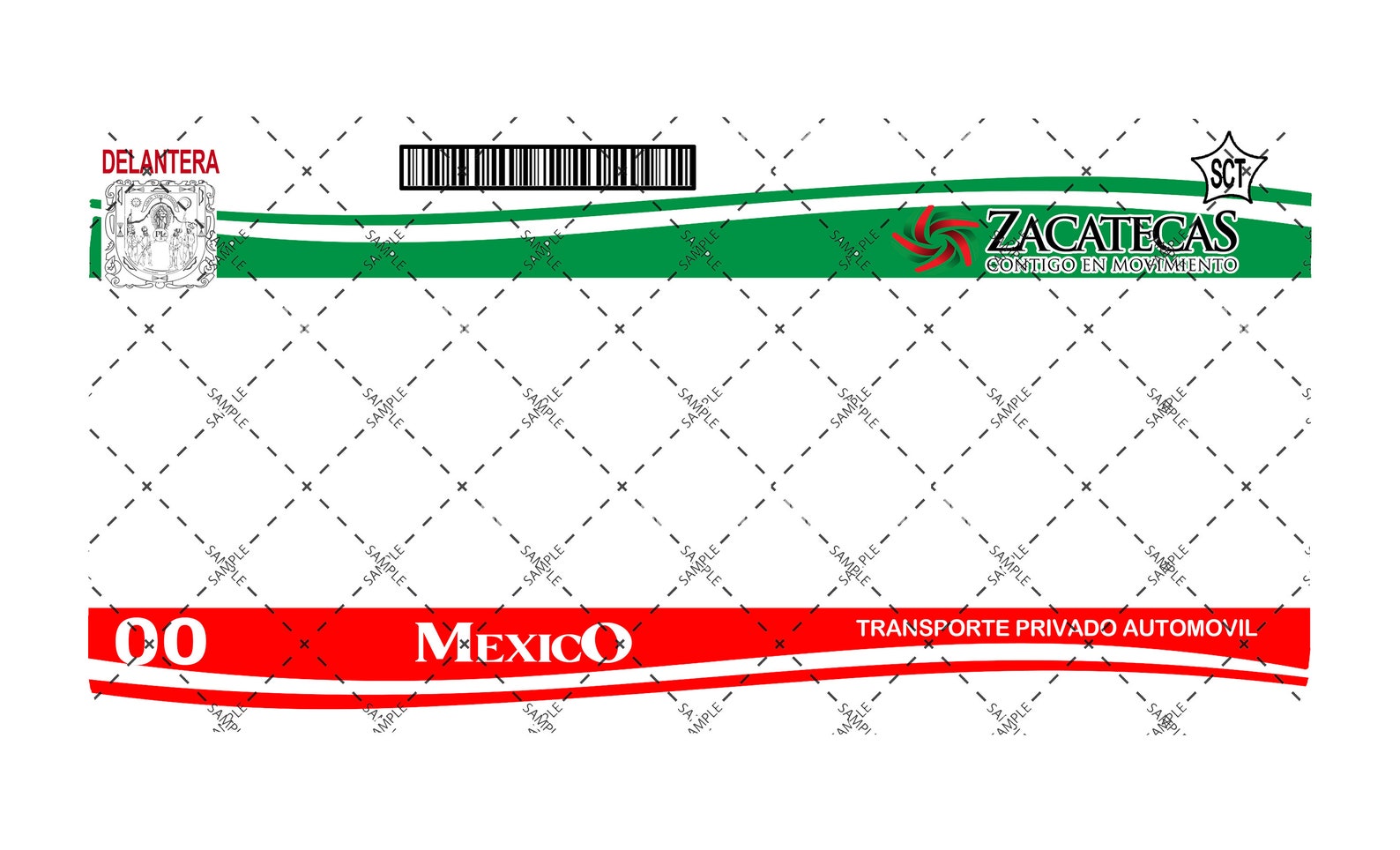 License Plate - Zacatecas V1 - PNG FILE ONLY - Etsy