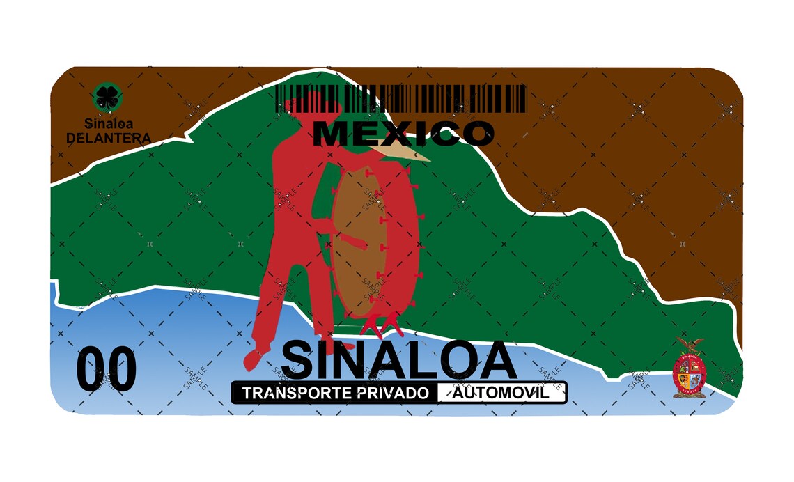 License Plate - Sinaloa V2 - PNG FILE ONLY - Etsy