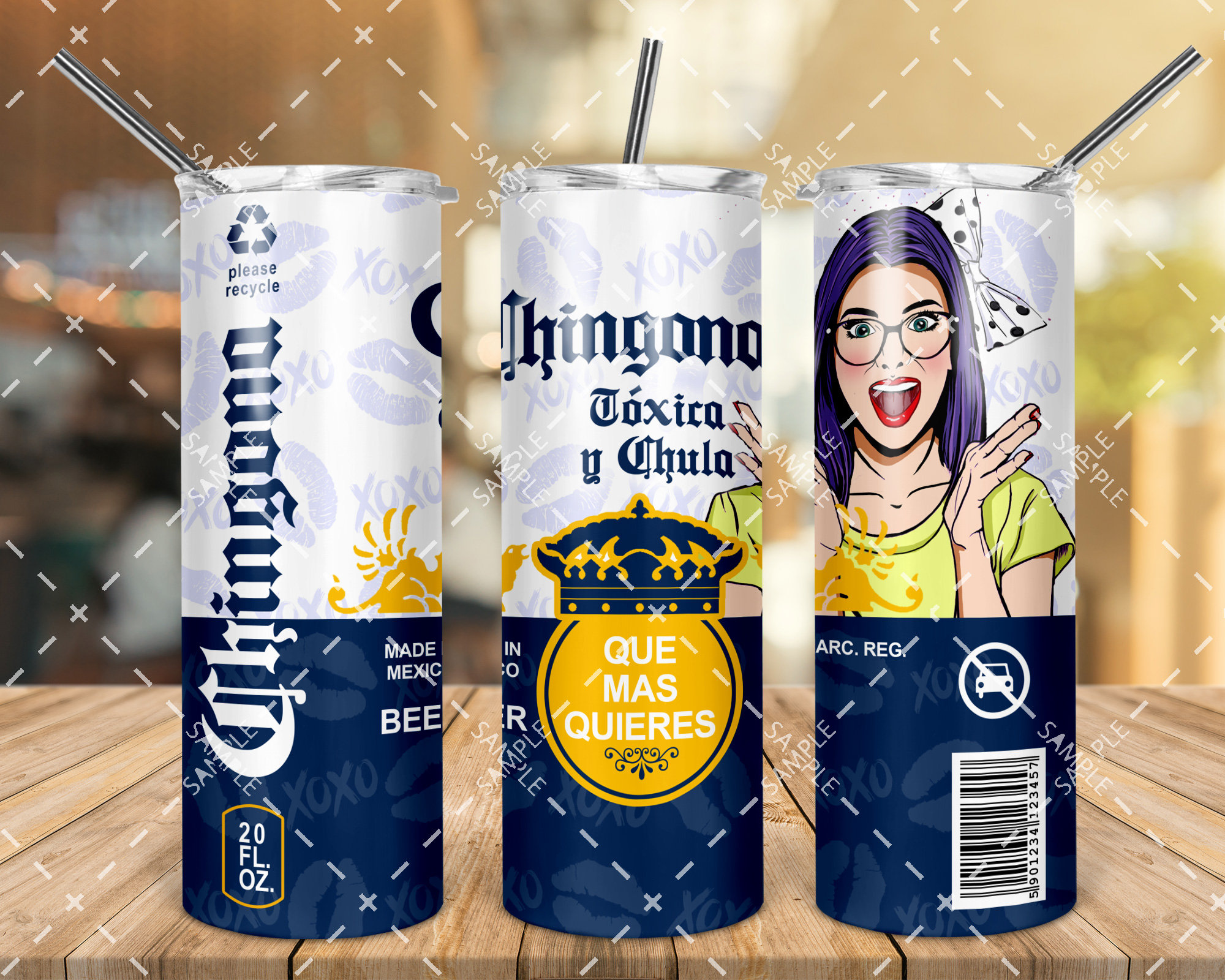 Chingona Toxica Y Chula 1, PNG FILE ONLY, Tumbler Design, 20oz Tumbler ...