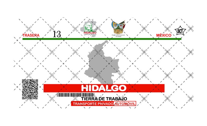 License Plate - Hidalgo V1 - PNG FILE ONLY - Etsy