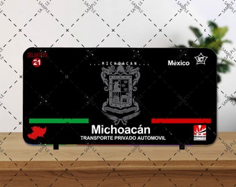 License Plate Michoacan V1 PNG FILE ONLY - Etsy