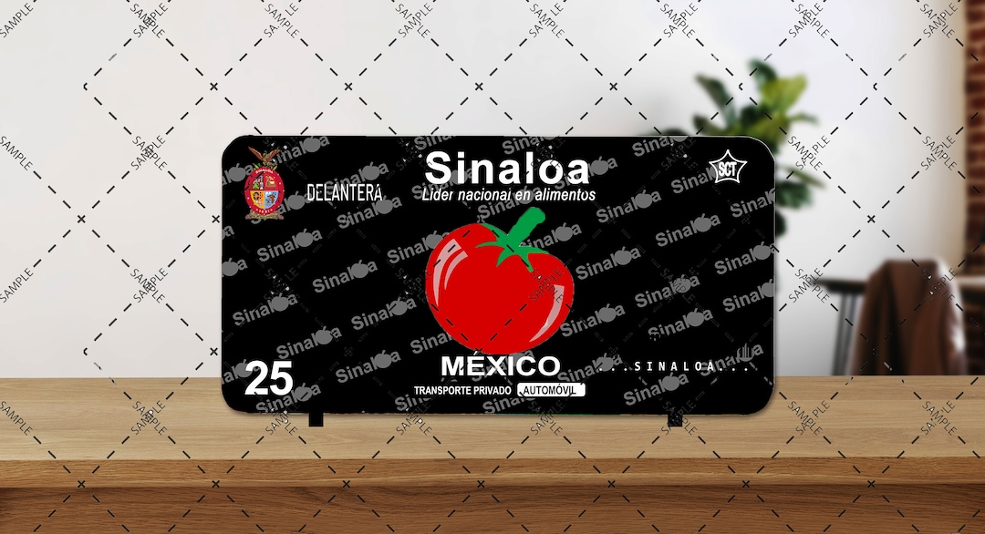 License Plate - Sinaloa 1 - Black Version- PNG FILE ONLY - Etsy