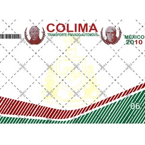 License Plate - Colima V1 - PNG FILE ONLY - Etsy