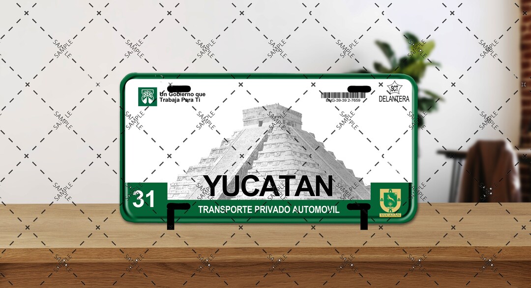 License Plate - Yucatan V1 - PNG FILE ONLY - Etsy