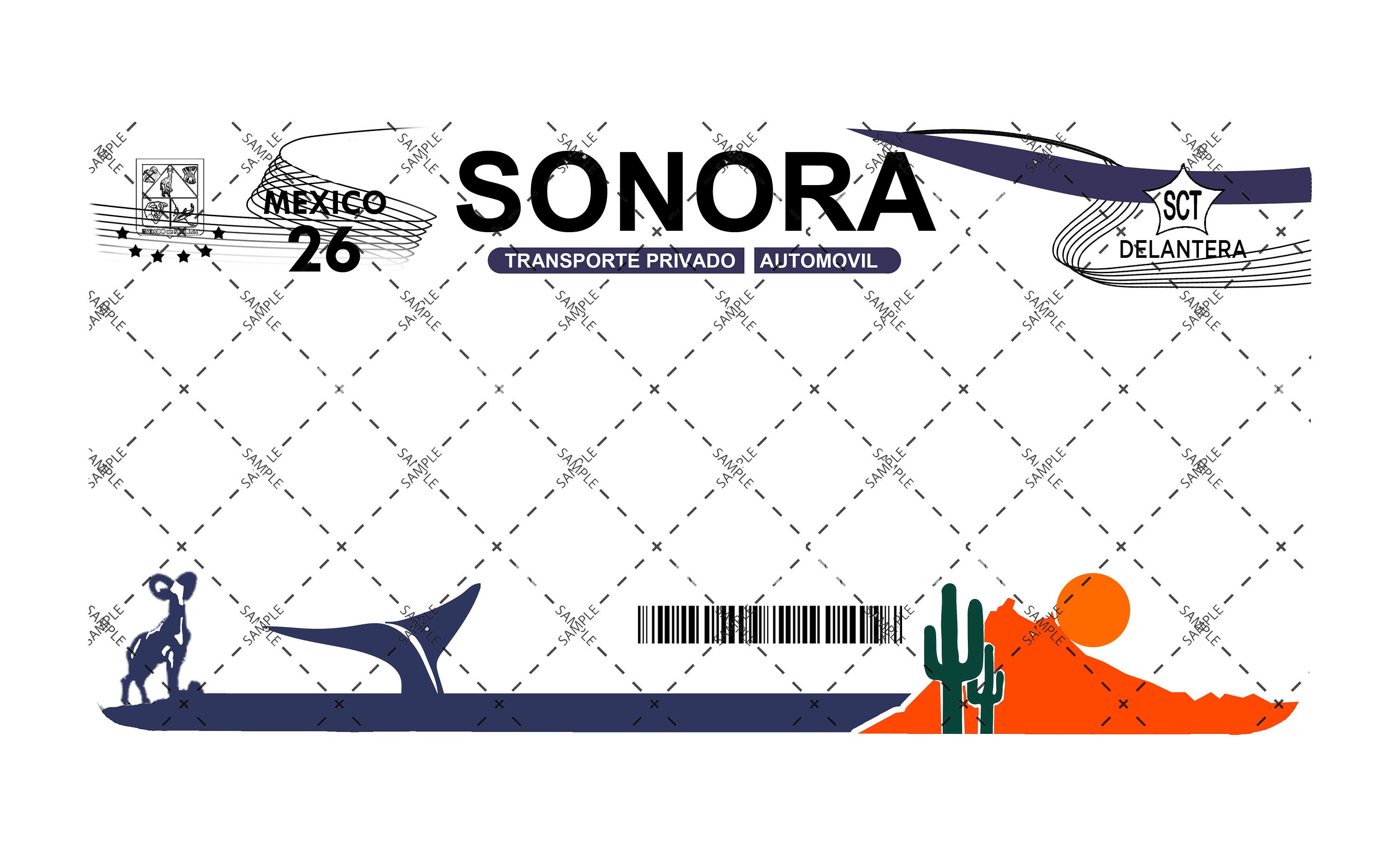 License Plate - Sonora V1 - PNG FILE ONLY - Etsy