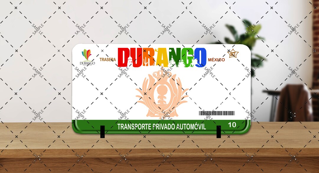 License Plate - Durango V1 - PNG FILE ONLY - Etsy