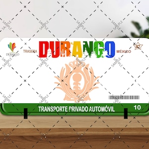 License Plate - Durango V1 - PNG FILE ONLY - Etsy