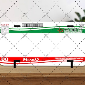 License Plate - Zacatecas V1 - PNG FILE ONLY - Etsy