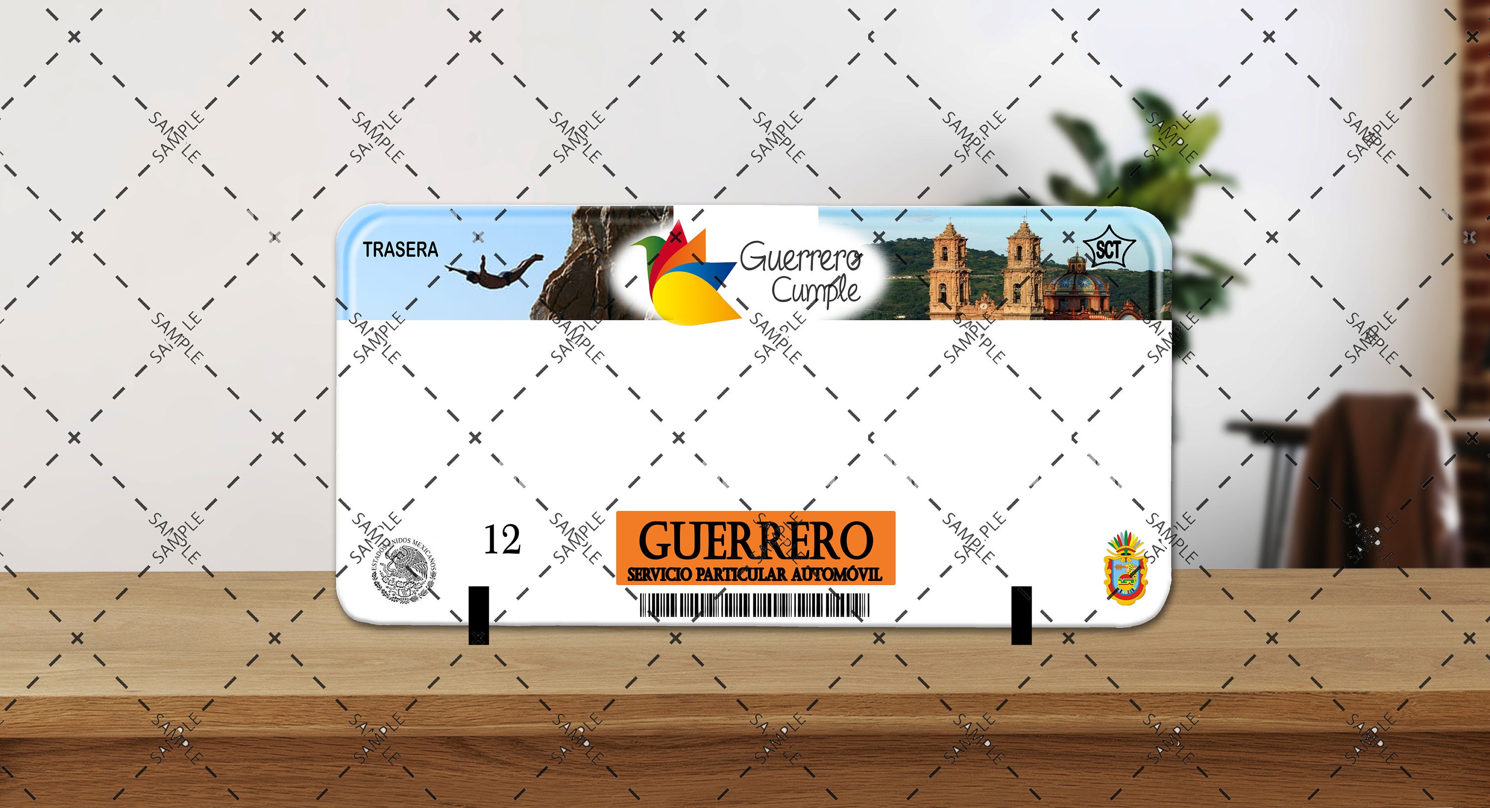 License Plate - Guerrero V1 - PNG FILE ONLY - Etsy