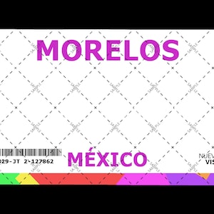 License Plate - Morelos V1 - PNG FILE ONLY - Etsy