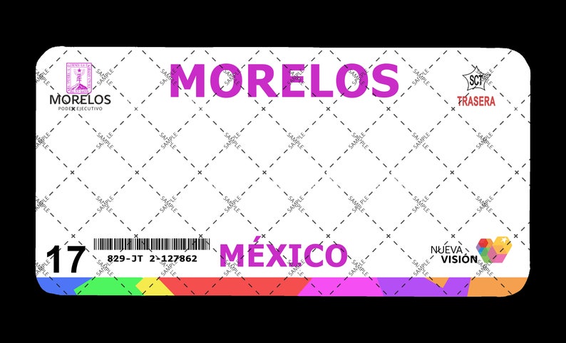 License Plate - Morelos V1 - PNG FILE ONLY - Etsy
