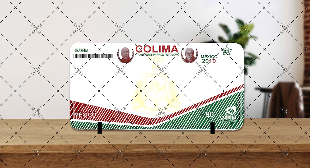 License Plate - Colima V1 - PNG FILE ONLY - Etsy