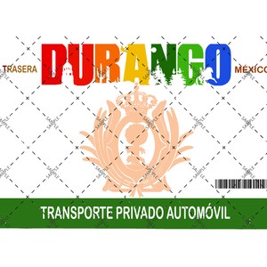 License Plate - Durango V1 - PNG FILE ONLY - Etsy