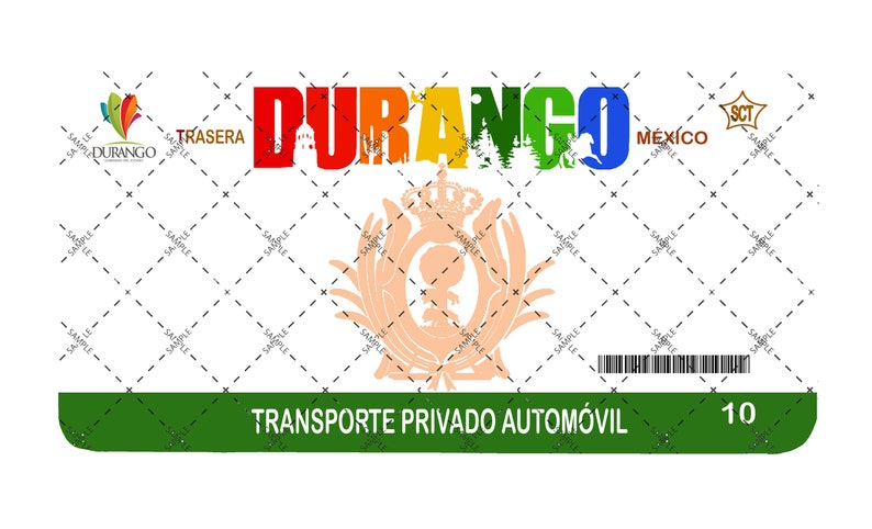 License Plate - Durango V1 - PNG FILE ONLY - Etsy