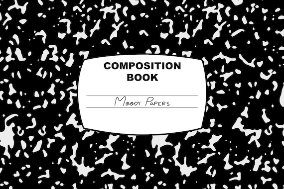 Composition Book Seamless Pattern Digital Paper Commercial | Etsy