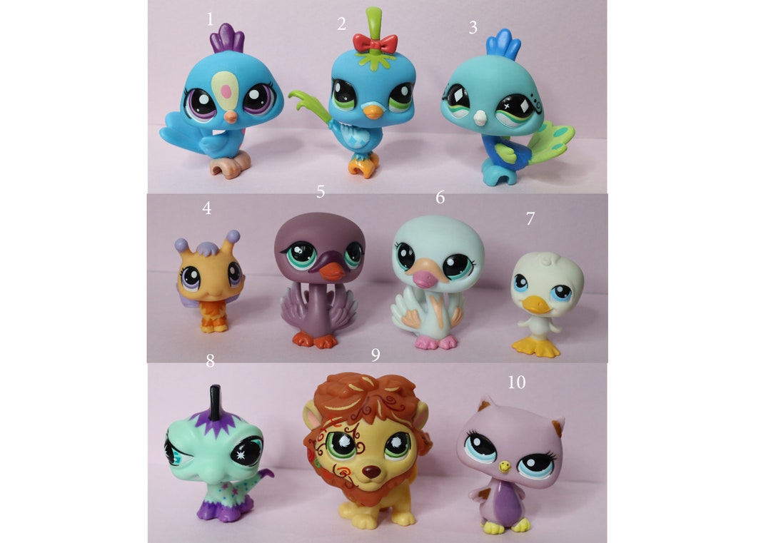 Littlest Pet Shop Peacock Swan Bee Duck Lion Owl Lizard Lps - Etsy