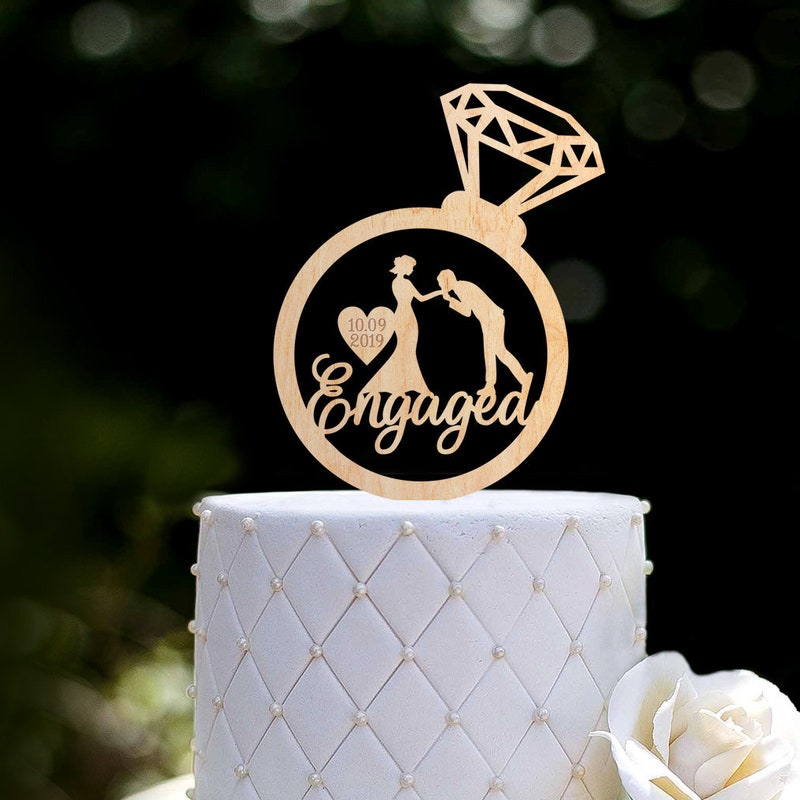 Engaged Cake Topper - Etsy Australia