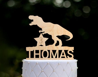 Two Rex Cake Topper Dinosaur Party Topper Second Birthday - Etsy