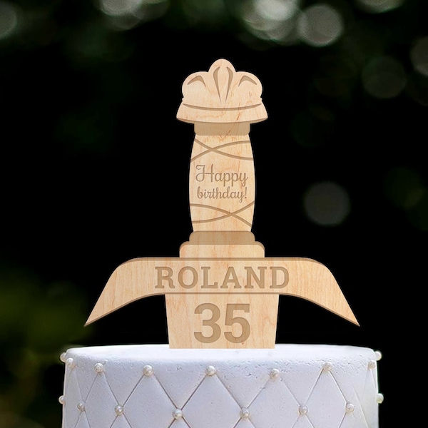 Medieval Sword Cake Topper - Etsy