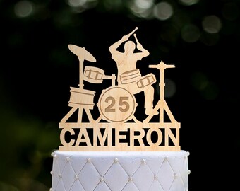 Drummer Birthday Cake Topper - Etsy