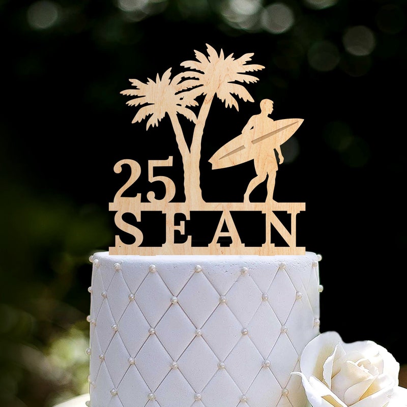 Surfing Cake Topper - Etsy