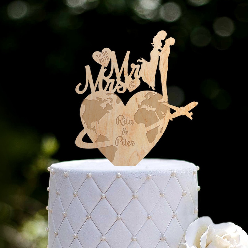 Globe Cake Topper - Etsy