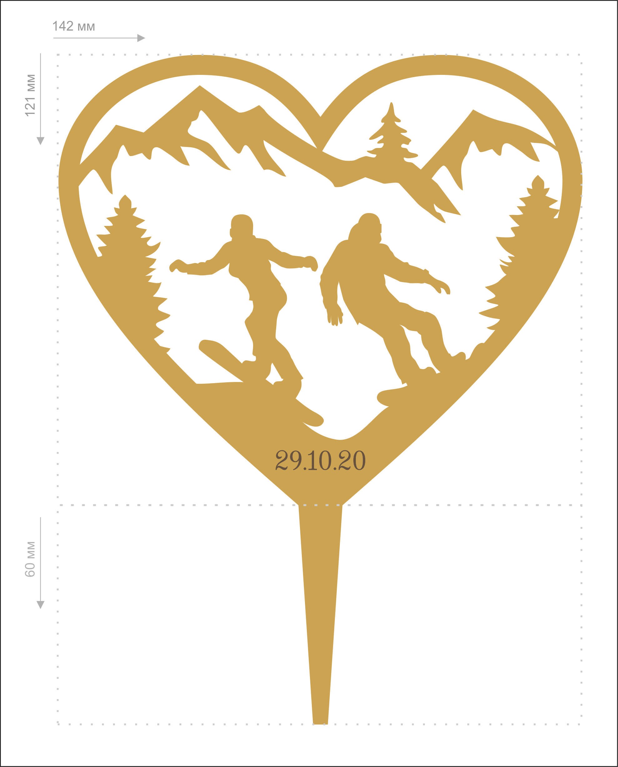 Snowboard cake topper weddingSnowboard couple cake | Etsy