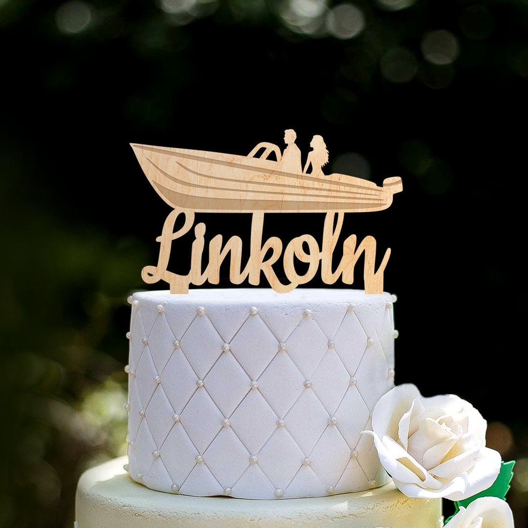 Adventure Awaits Speed Boat Topper,boat Wedding Mr Mrs Cake Topper,boat ...