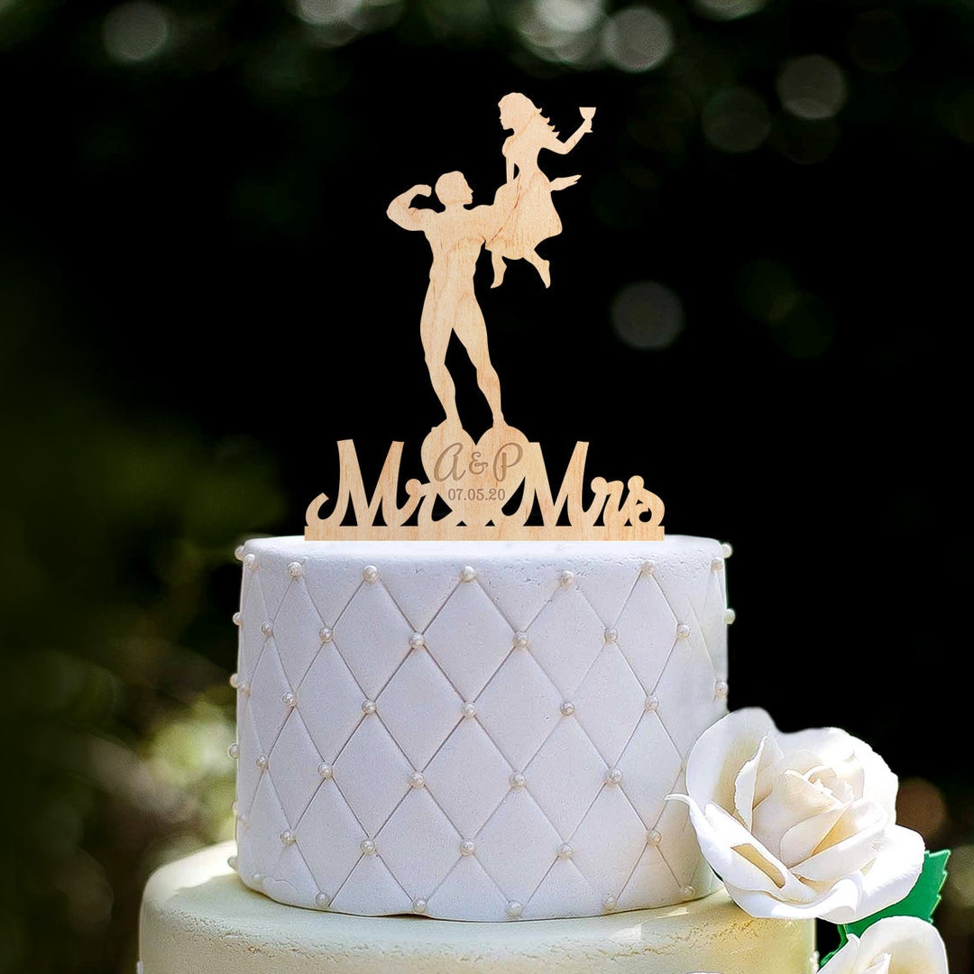 Divertido topper de gimnasio,Bodybuilding topper,entrenamiento de boda ...