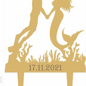 Scuba Diver Custom Mermaid Cake Topper,mermaid Scuba Diving Wedding ...