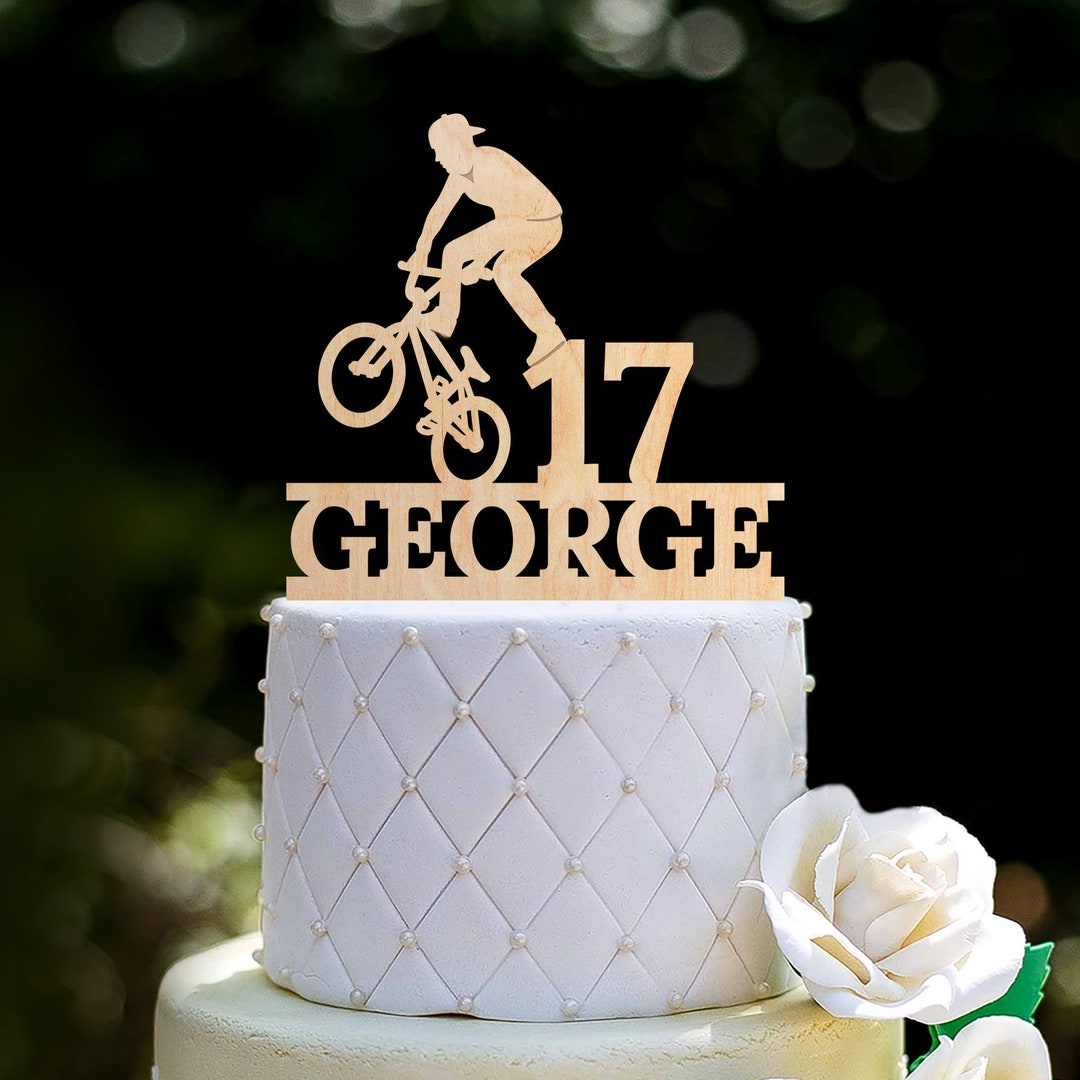 Bmx Bike Cake Topper Birthday,bmx Bicycle Cake Topper,bmx Birthday Cake ...