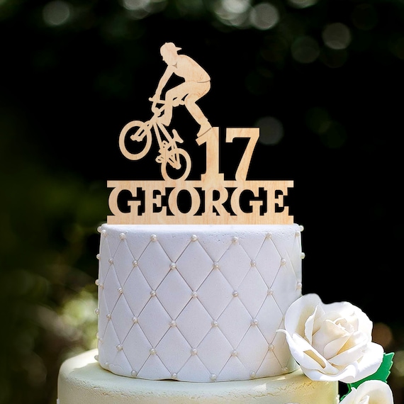 Bmx Bike Cake Topper Birthdaybmx Bicycle Cake Topperbmx | Etsy
