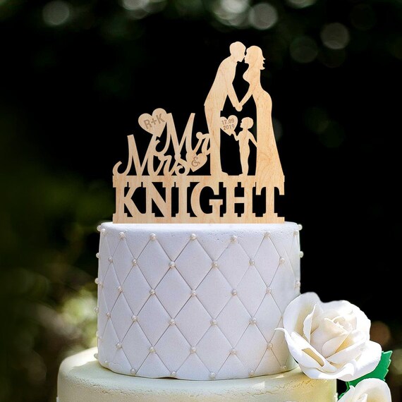 Family Wedding Topper With Little Boyfamily Cake Topper | Etsy