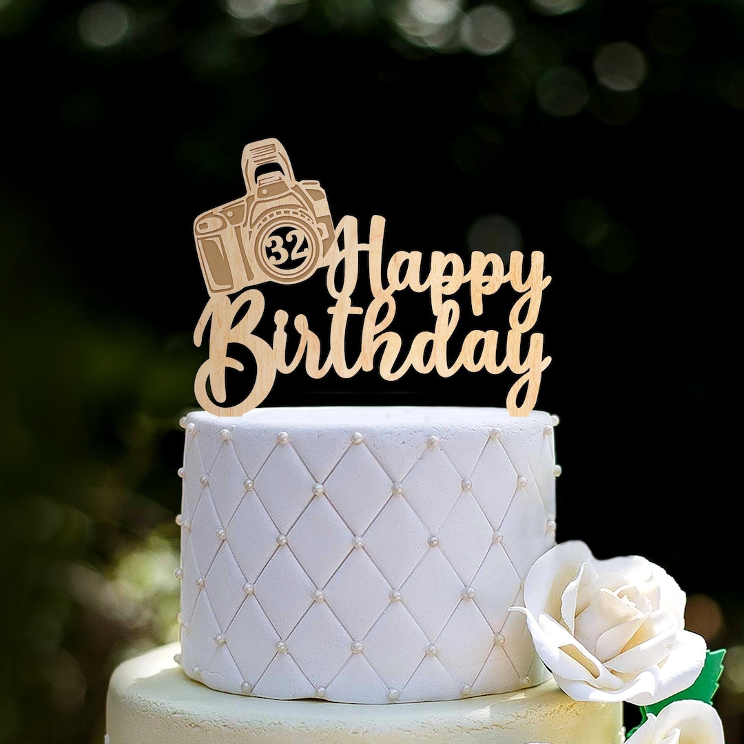 Birthday Cake Topper, Photographer Cake Topper, Name Cake Topper, 30th ...