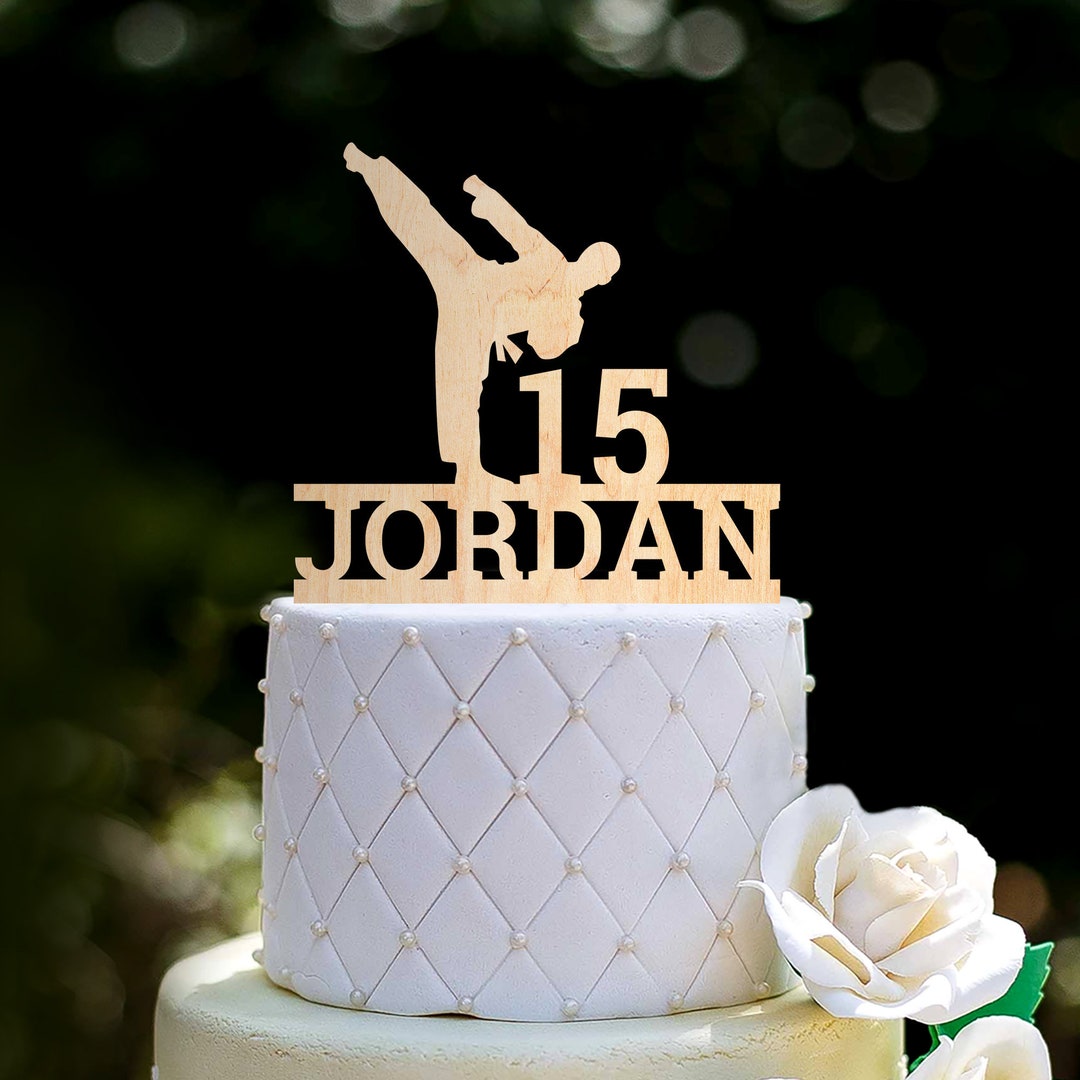 Karate Birthday Cake Topper,boys Karate Birthday Cake Topper,ninja Cake ...