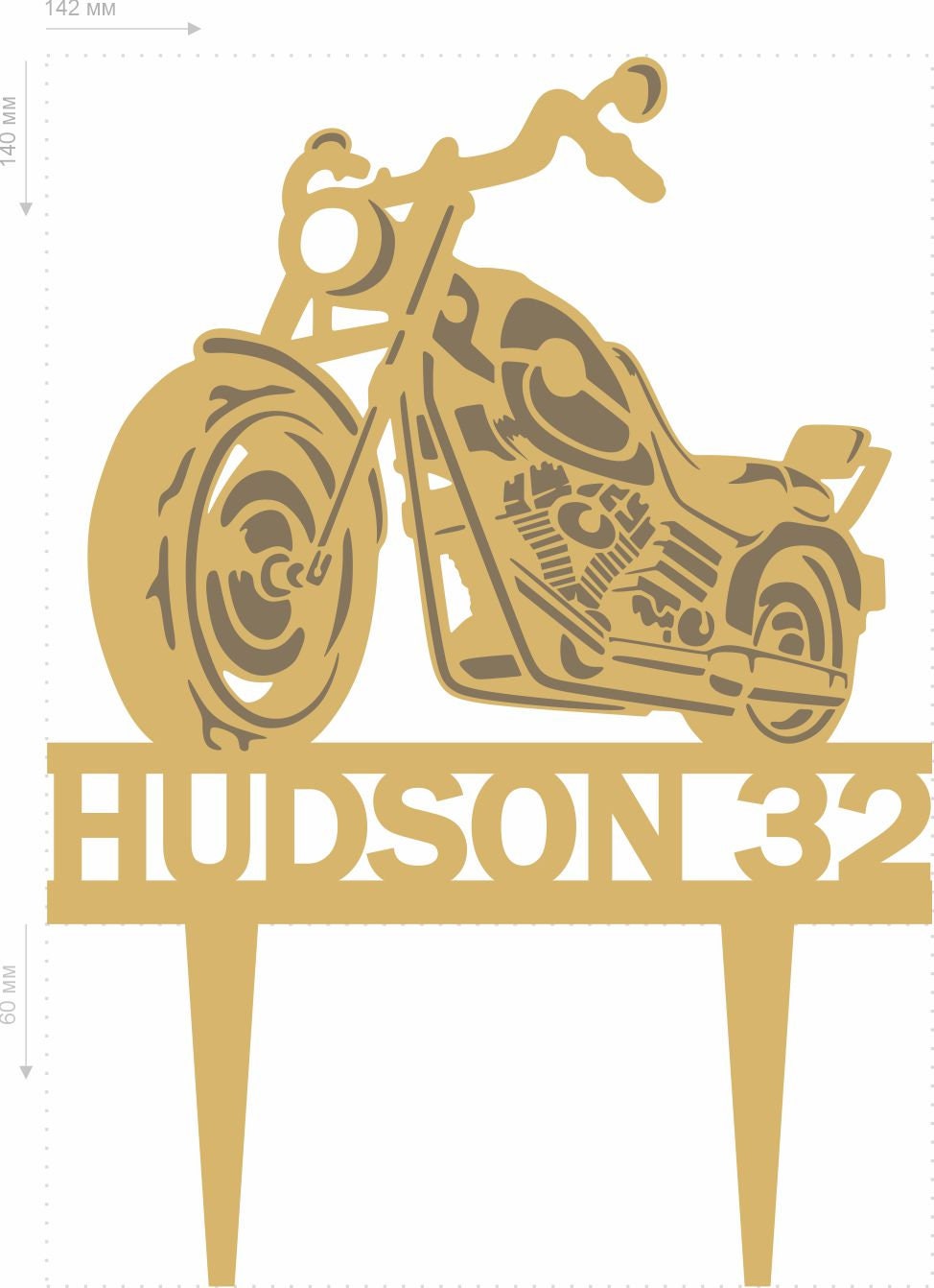 Motorcycle Cake Topper Birthdaybiker Birthday Cake Topper | Etsy