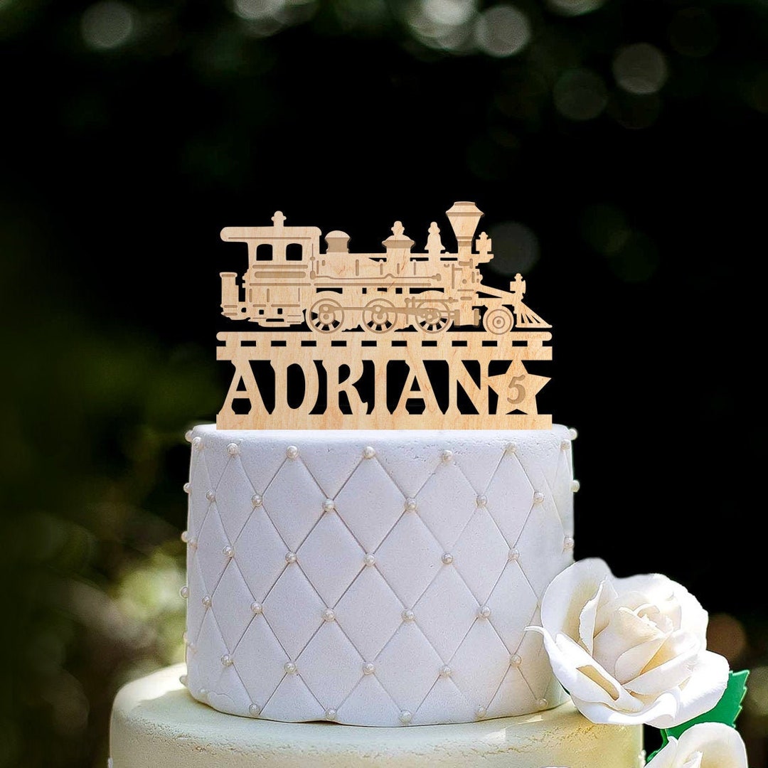 Vintage Train Birthday Cake Topper,personalized Train Party Topper ...