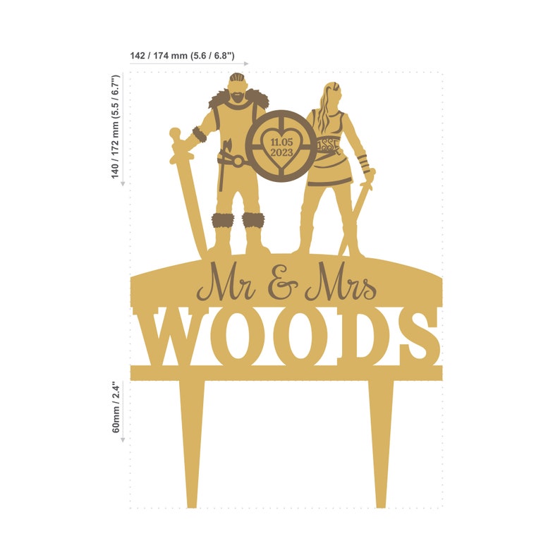 Nordic Viking Wedding Cake Topperviking Themed Wedding Cake - Etsy