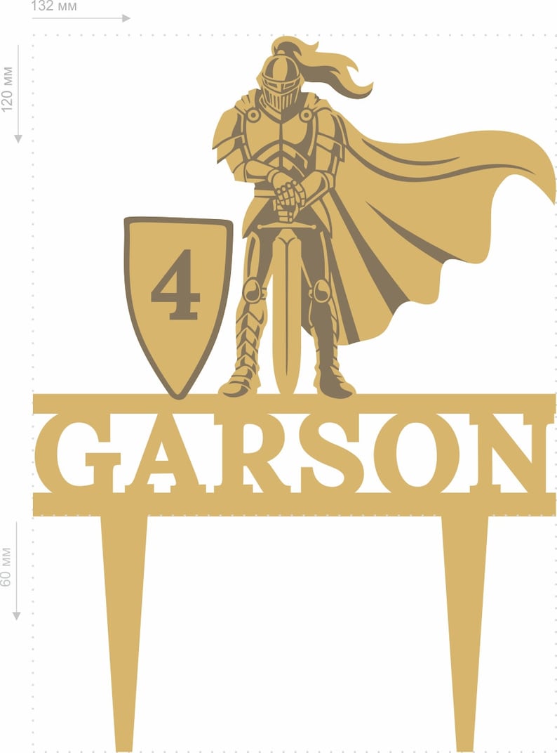 Knight birthday cake topperknight in armor cake topper | Etsy