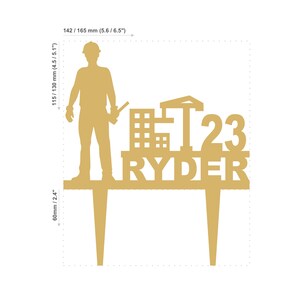 Builder Birthday Cake Topper,custom Builder Cake Topper,construction ...