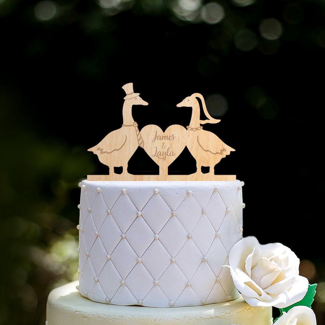 Custom Duck Wedding Cake Topper,farm Cake Topper Wedding,farm Wedding ...