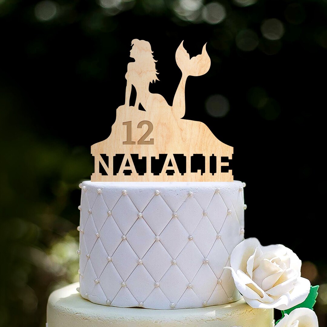 Mermaid Cake Topper Birthday,princess Birthday Cake Topper,mermaid ...