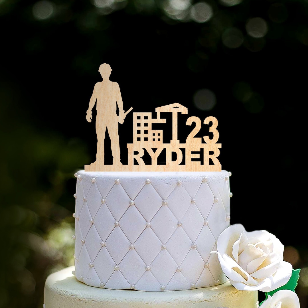 Builder Birthday Cake Topper,custom Builder Cake Topper,construction ...
